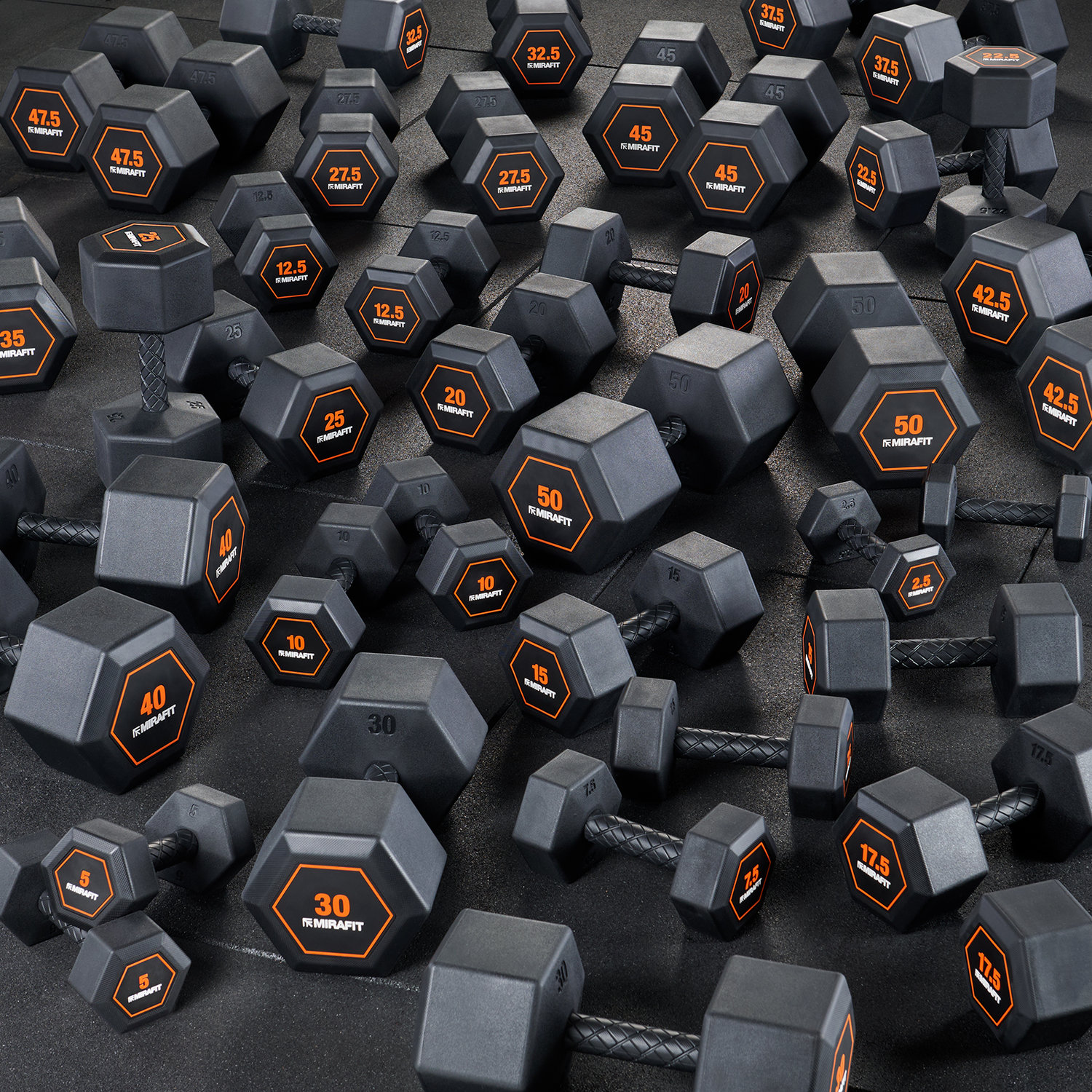 Hex dumbbells and hex dumbbell sets, for home or commercial gym use
