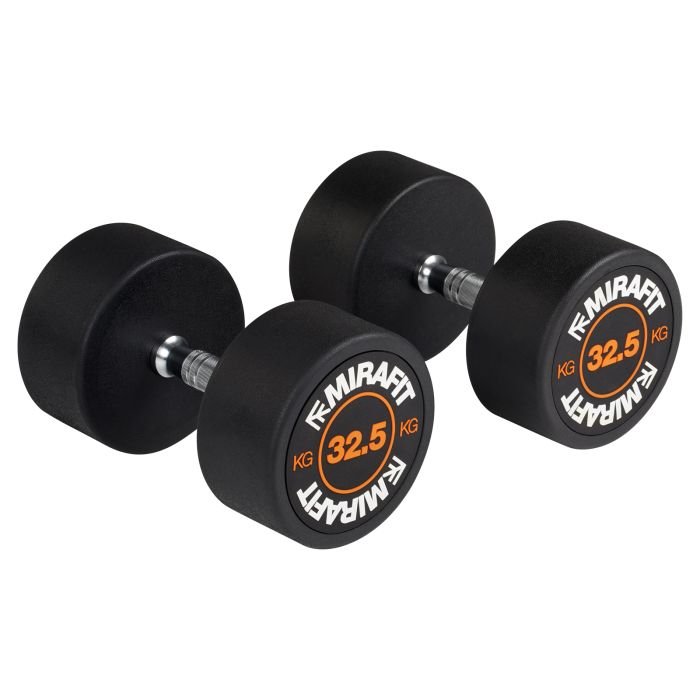 Mirafit Rubber Dumbbell Set - 2 x 32.5kg (65kg)