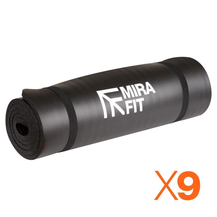 Exercise Mats 15mm Thick Set Of 9 | Mirafit