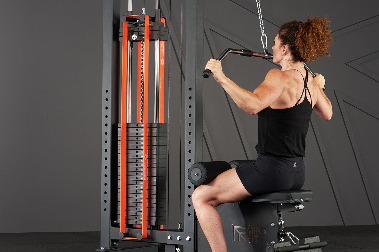 M4 Lat Pulldown and Seated Row Machine With Weight Stack | Mirafit