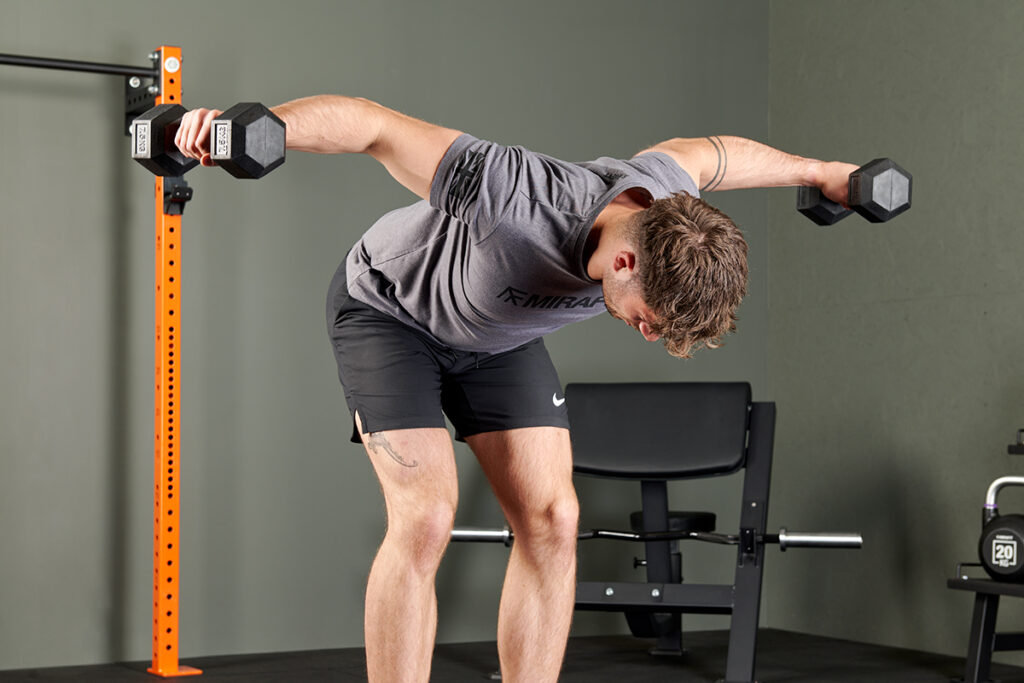 Dumbbell Reverse Fly Little Back Day Superset For The Upper Back. Bent